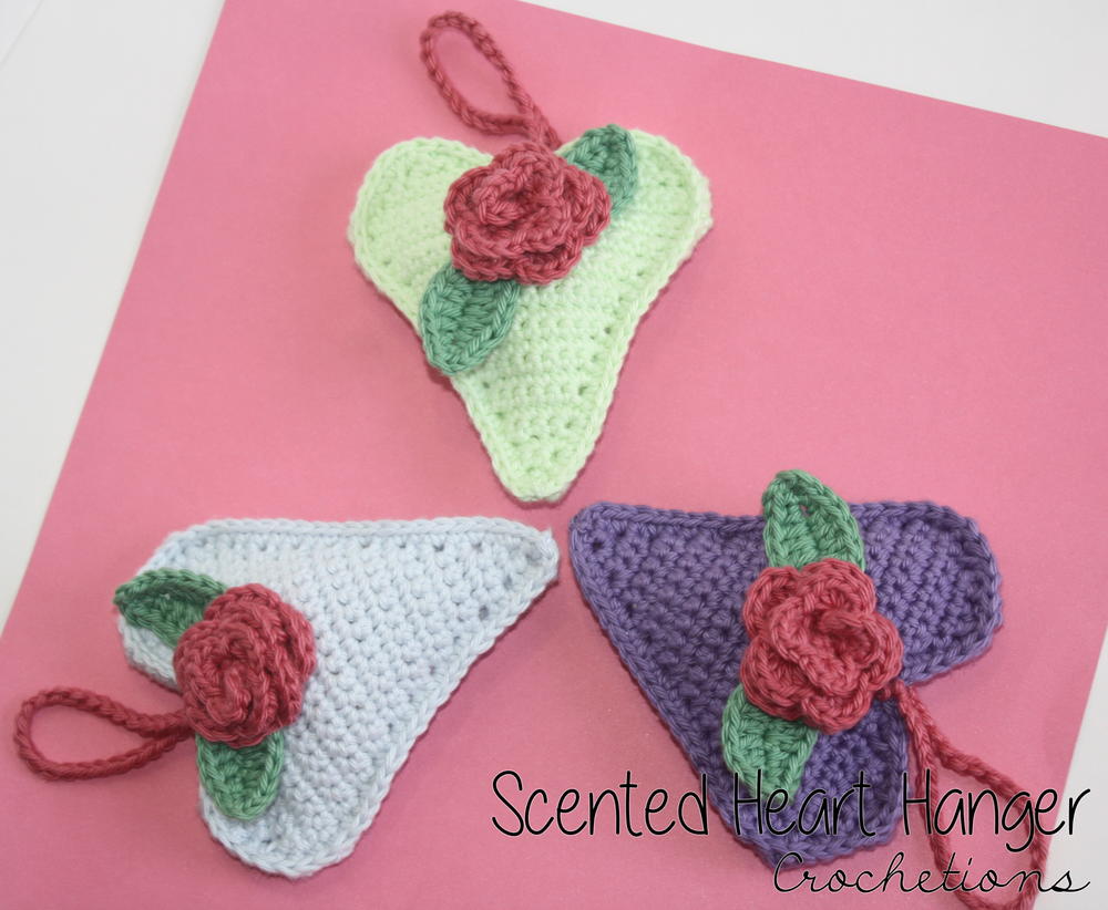 Scented Heart Hanger | AllFreeCrochet.com