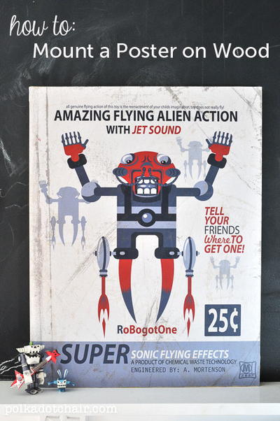 DIY Kids' Room: Poster on Wood | DIYIdeaCenter.com