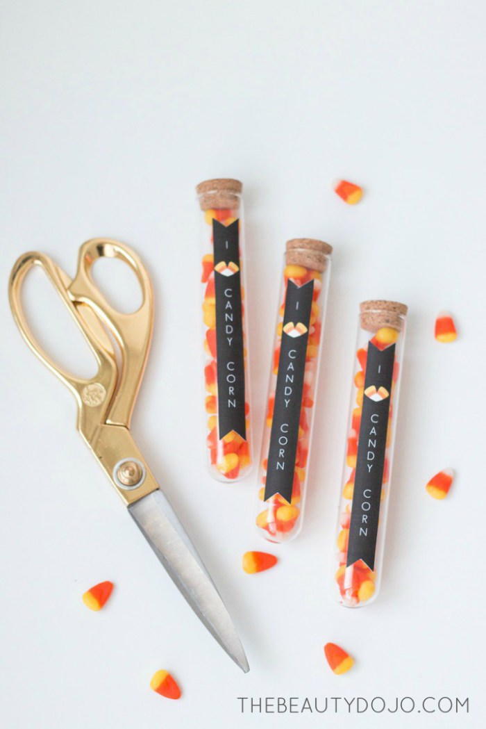 I Love Candy Corn Test Tubes | AllFreeHolidayCrafts.com
