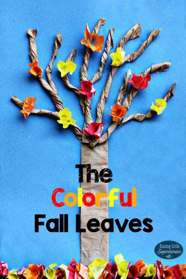 Colorful Fall Leaves Craft | AllFreeKidsCrafts.com