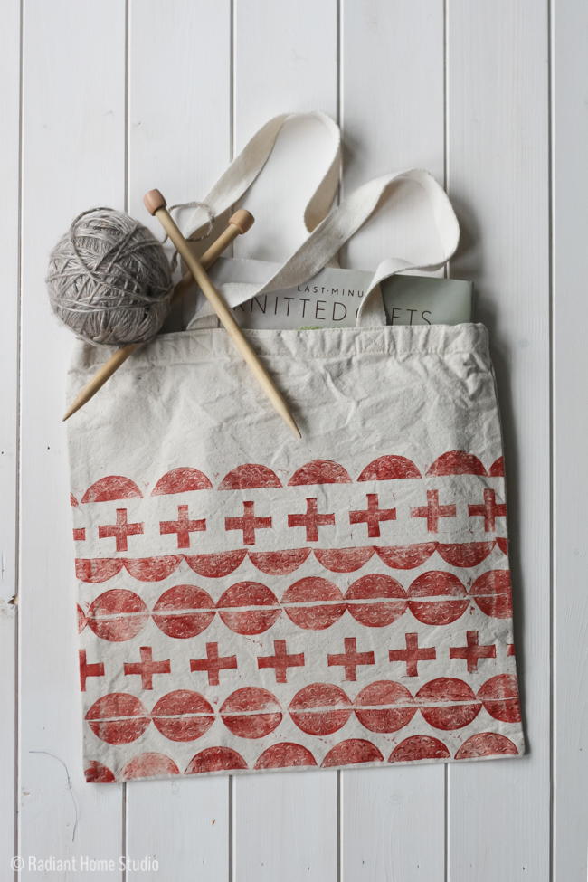 Hand Stamped Tote Bag | AllFreeSewing.com