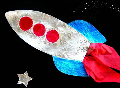 Shiny Rocket Craft | AllFreeKidsCrafts.com