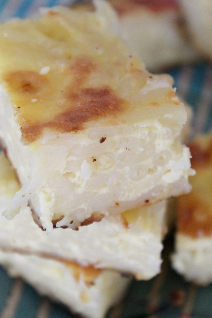 Macaroni and Cheese Pudding Bars | TheBestDessertRecipes.com