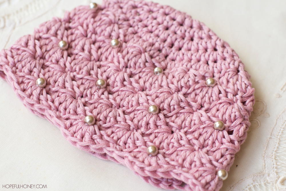 Vintage Pearl Baby Hat | AllFreeCrochet.com