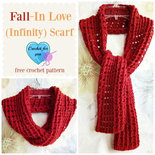 Fall-In Love Infinity Scarf | AllFreeCrochet.com