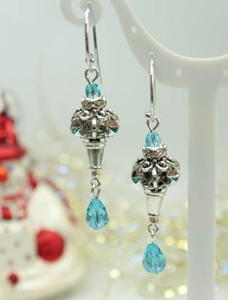 Ice Blue Earrings | AllFreeJewelryMaking.com