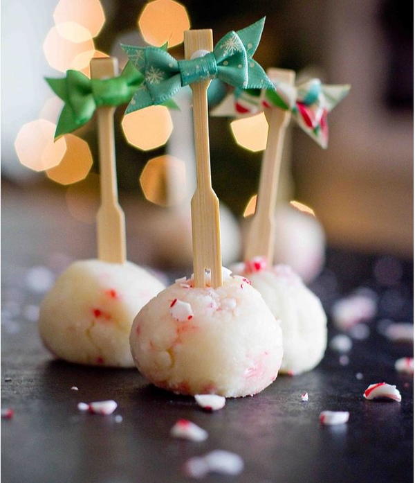 No-Bake Candy Cane Cookie Bites | FaveGlutenFreeRecipes.com