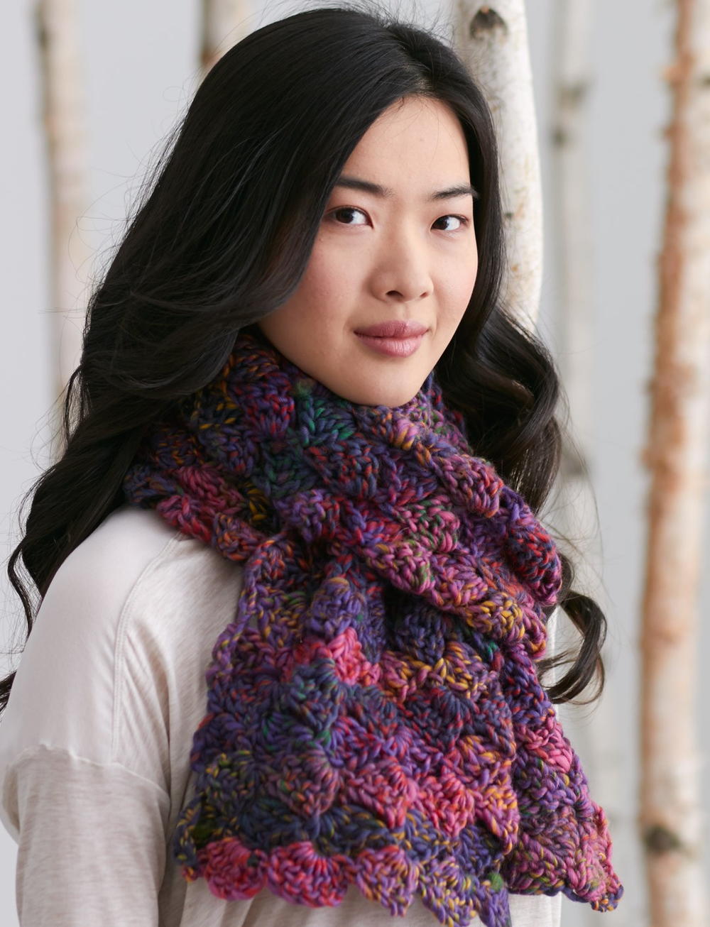 Aurora Borealis Crochet Scarf | AllFreeCrochet.com