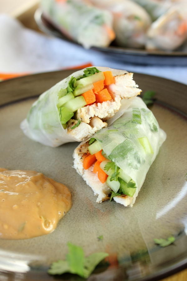 Chicken Spring Rolls | FaveHealthyRecipes.com