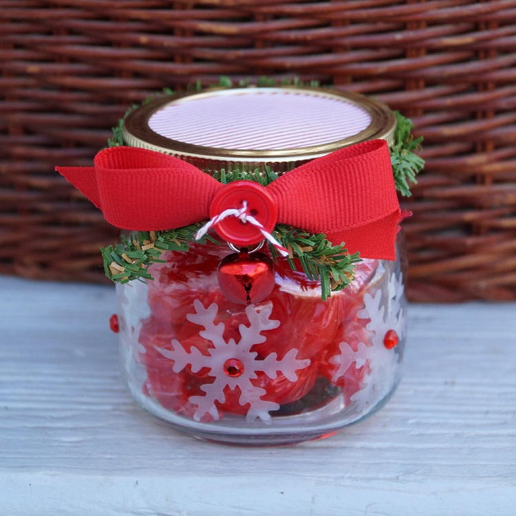 Snowflake DIY Candy Jar | FaveCrafts.com