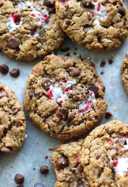 Candy Cane Monster Cookies | RecipeLion.com