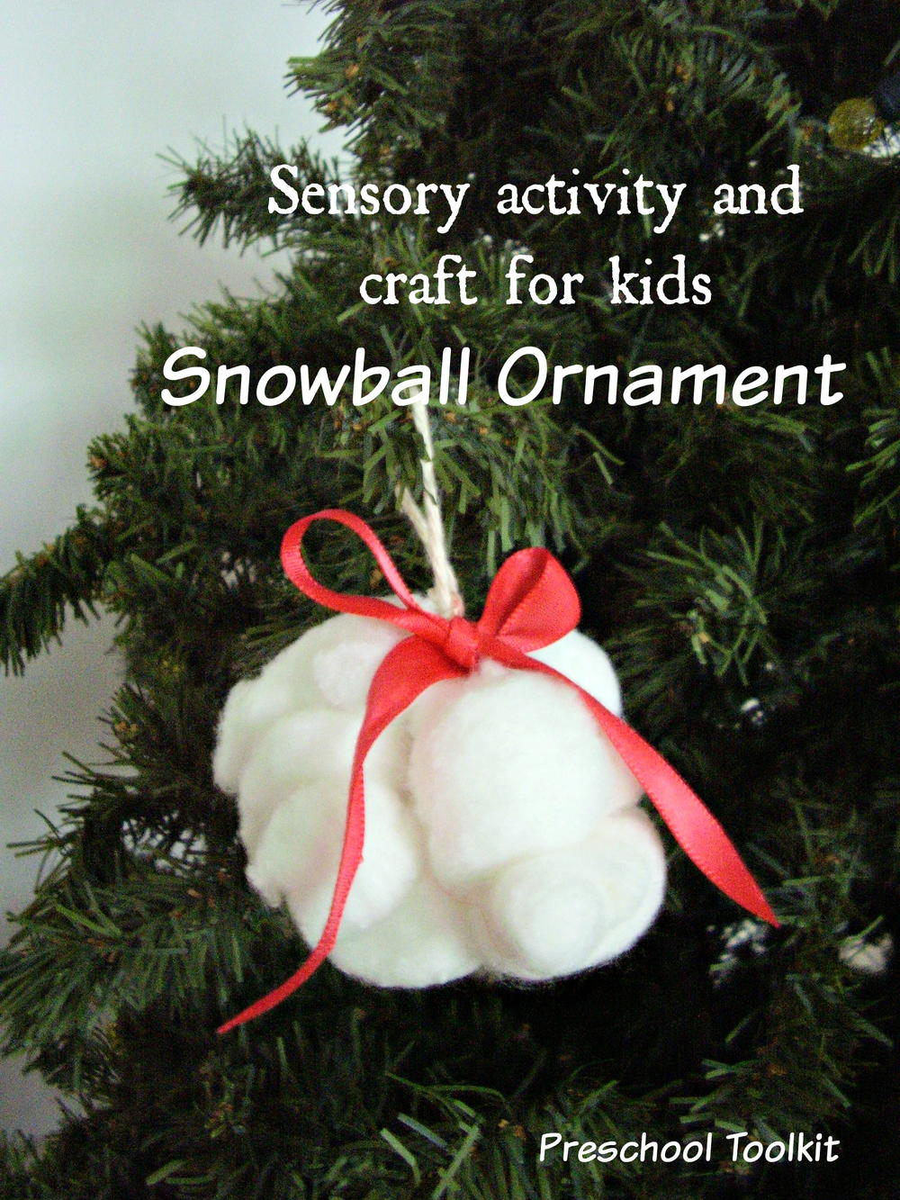 Snowball Christmas Ornament | AllFreeKidsCrafts.com