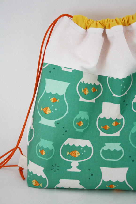 Fishy DIY Drawstring Backpack | FaveCrafts.com
