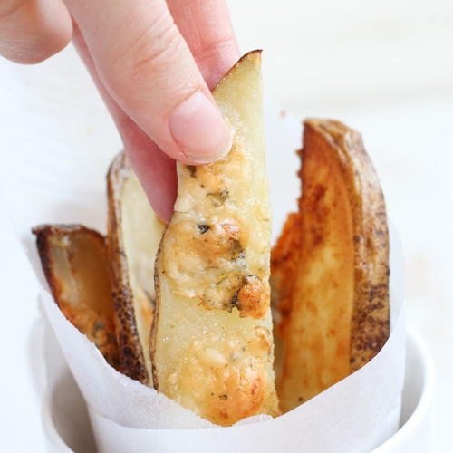 Blue Cheese Baked Potato Fries with Buffalo Dip | FaveGlutenFreeRecipes.com