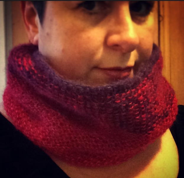 Easy Garter Stitch Neck Warmer | AllFreeKnitting.com