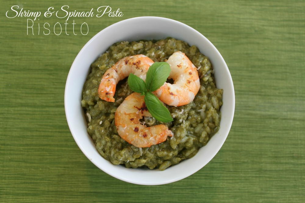 Easy Shrimp Risotto with Spinach Pesto | RecipeLion.com