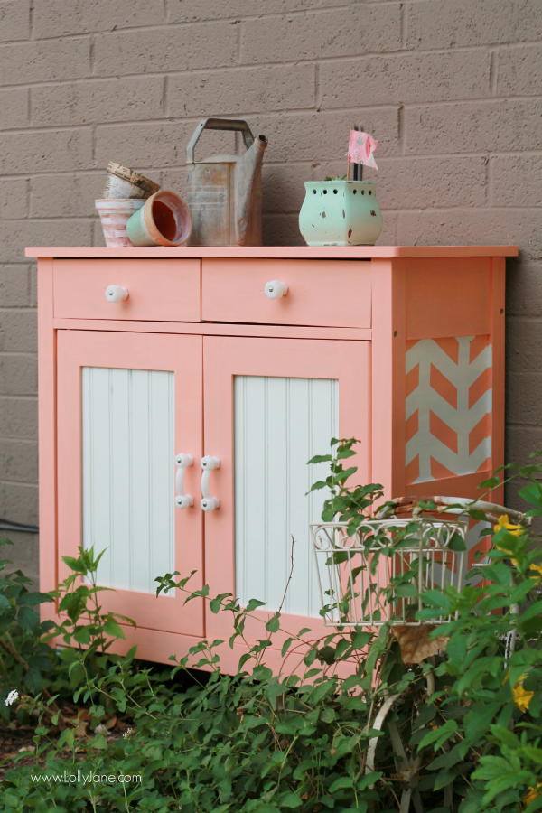 Pastel Rolling Garden Cart | AllFreeDIYWeddings.com