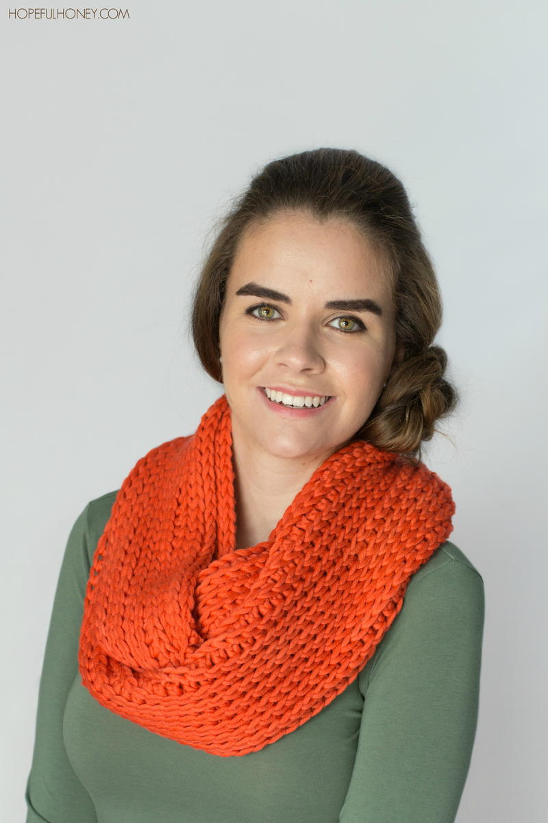 Chunky Ribbed Crochet Infinity Scarf | AllFreeCrochet.com