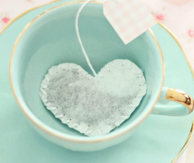 Heart Shaped Tea Bag Tutorial | AllFreeHolidayCrafts.com