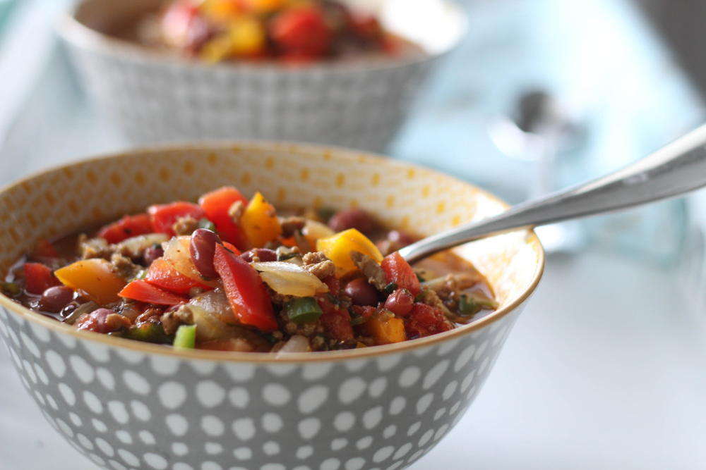 Bell Pepper Turkey Chili | FaveSouthernRecipes.com