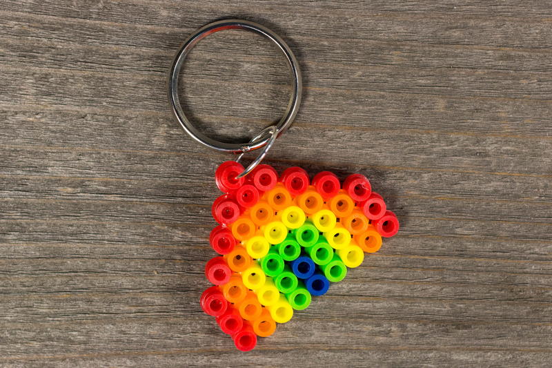 Rainbow Perler Bead Pattern | FaveCrafts.com