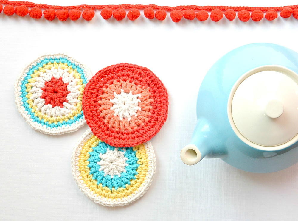 Easy Modern Vintage Crochet Coasters | AllFreeCrochet.com