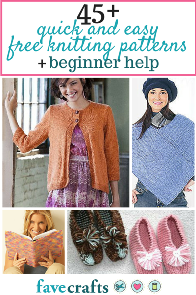 45 Quick and Easy Free Knitting Patterns and Beginner Help | FaveCrafts.com