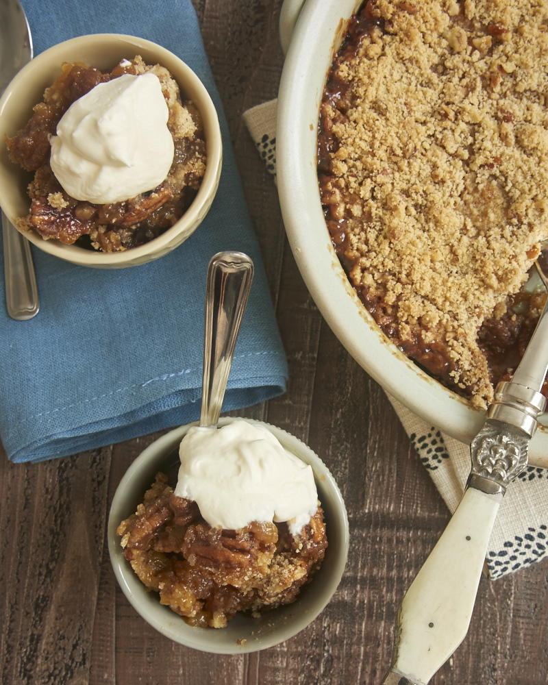 Grandma's Pecan Pie Crumble Recipe | FaveSouthernRecipes.com