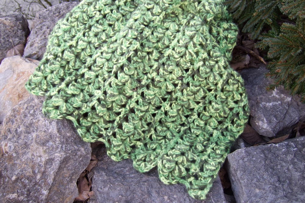 No Beginning Chain Big Shell Afghan | AllFreeCrochetAfghanPatterns.com