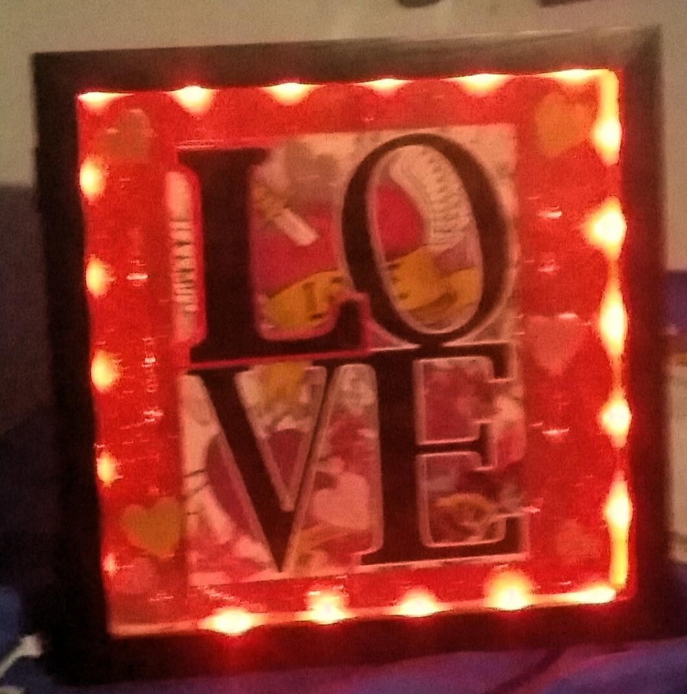 Valentines LED Shadow Box | FaveCrafts.com