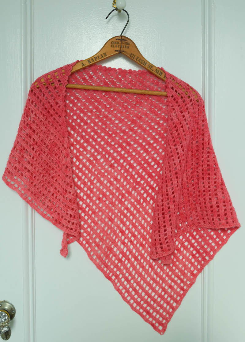 Checkerboard Lace Shawl | AllFreeCrochet.com