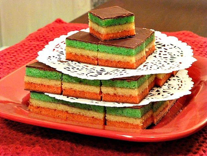 Bakery Style Rainbow Cookies | AllFreeCopycatRecipes.com