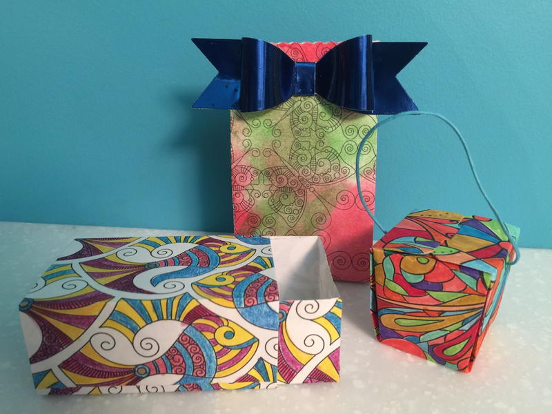 Coloring Book Pages Box and Bags | FaveCrafts.com