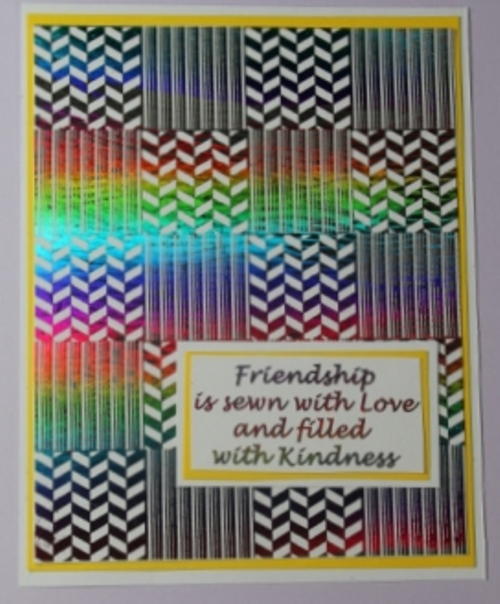 Faux Quilted Foil Card | FaveCrafts.com