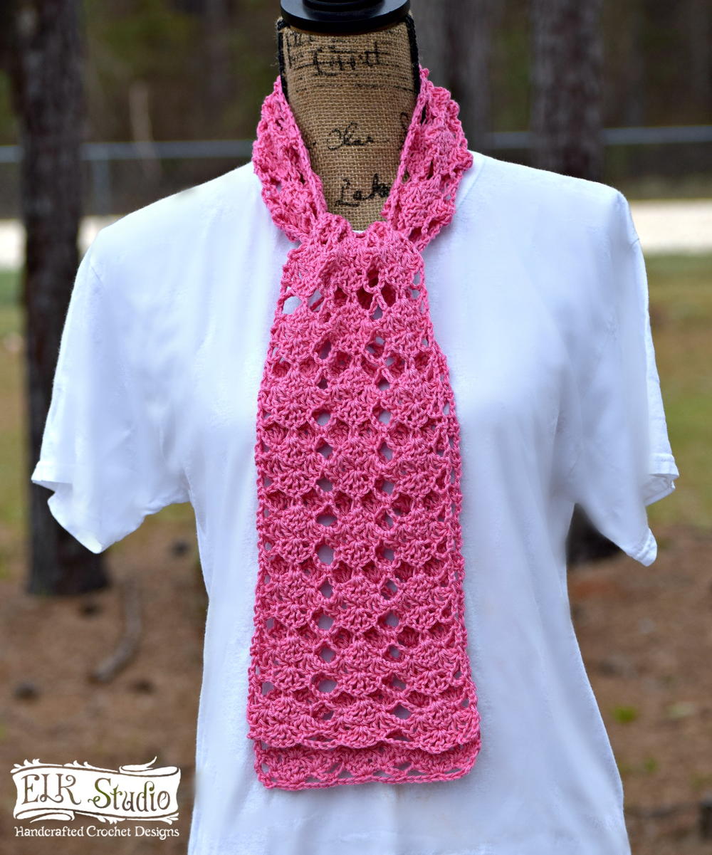 Sweet Pink Spring Scarf | AllFreeCrochet.com