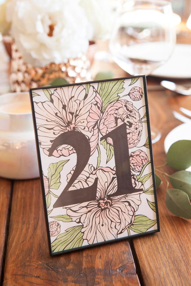 Colorable Table Numbers | AllFreeDIYWeddings.com