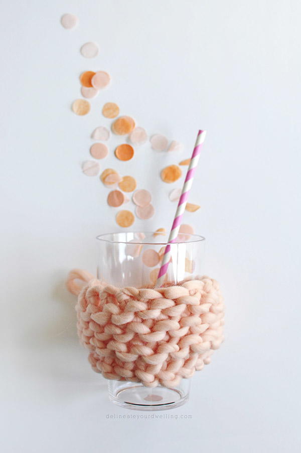 Knitted Coffee Cozy | FaveCrafts.com