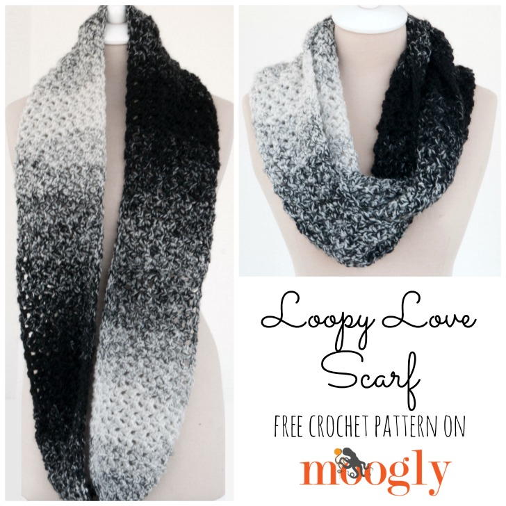 Loopy Love Scarf | AllFreeCrochet.com
