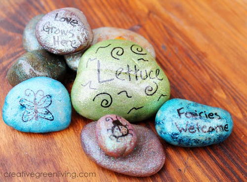 Glittering Garden Rocks | FaveCrafts.com