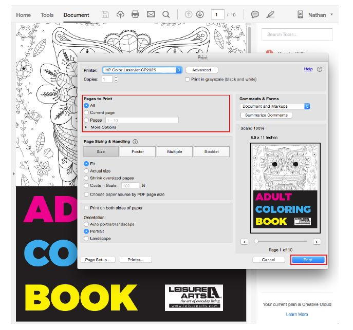 How to Print Coloring Book Pages | FaveCrafts.com