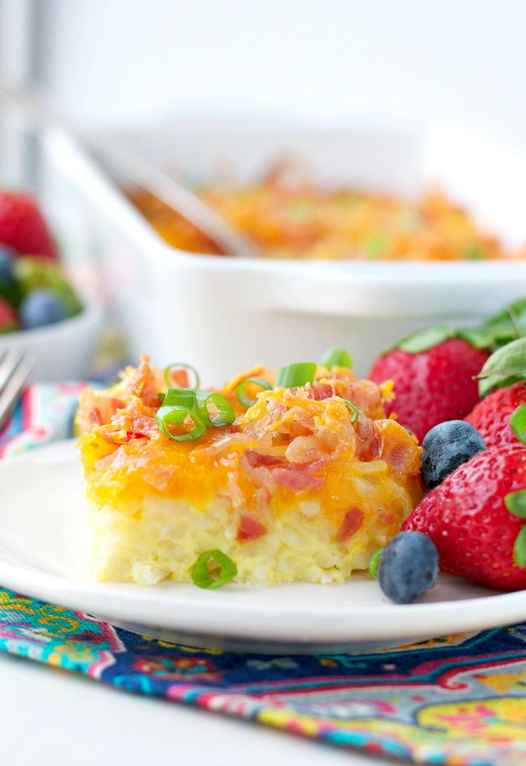 Bacon and Cheese Hash Brown Casserole | FaveSouthernRecipes.com