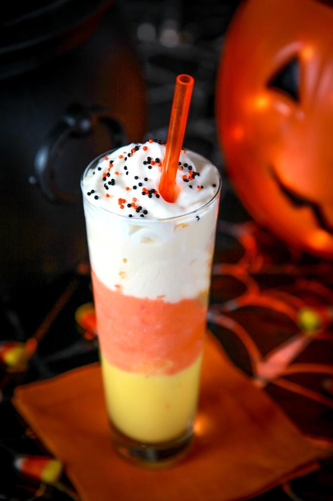 Candy Corn Milkshake | TheBestDessertRecipes.com