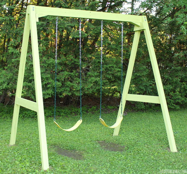 Revamped Painted Swing Set | DIYIdeaCenter.com
