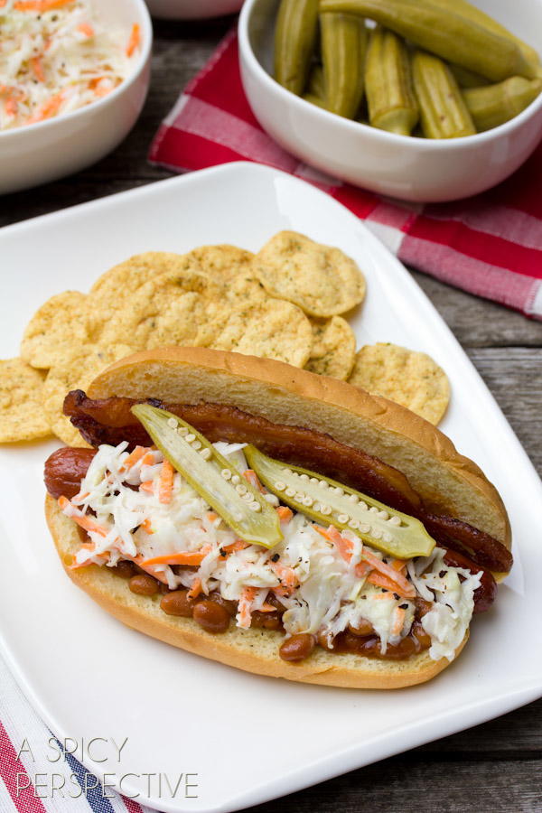 Southern Comfort Hot Dog | FaveSouthernRecipes.com