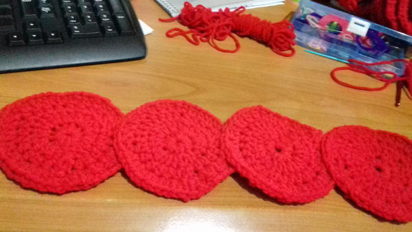 Red Christmas Crochet Rug | FaveCrafts.com