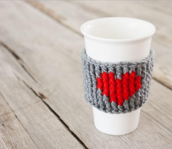 Coffee Love DIY Cup Cozy | AllFreeChristmasCrafts.com