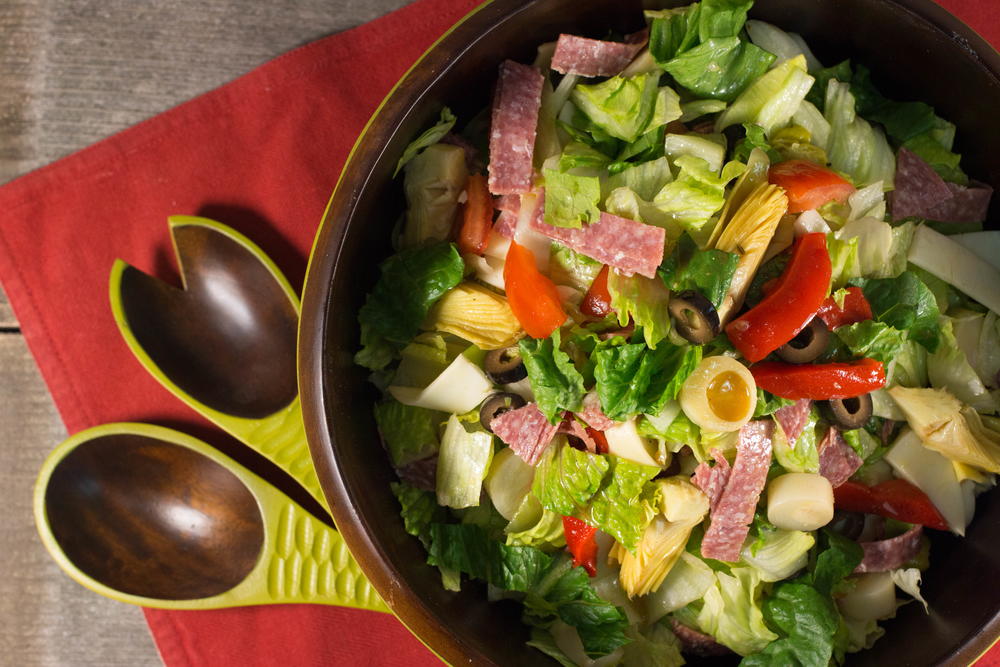 Crowd-Favorite Garbage Salad | FaveHealthyRecipes.com