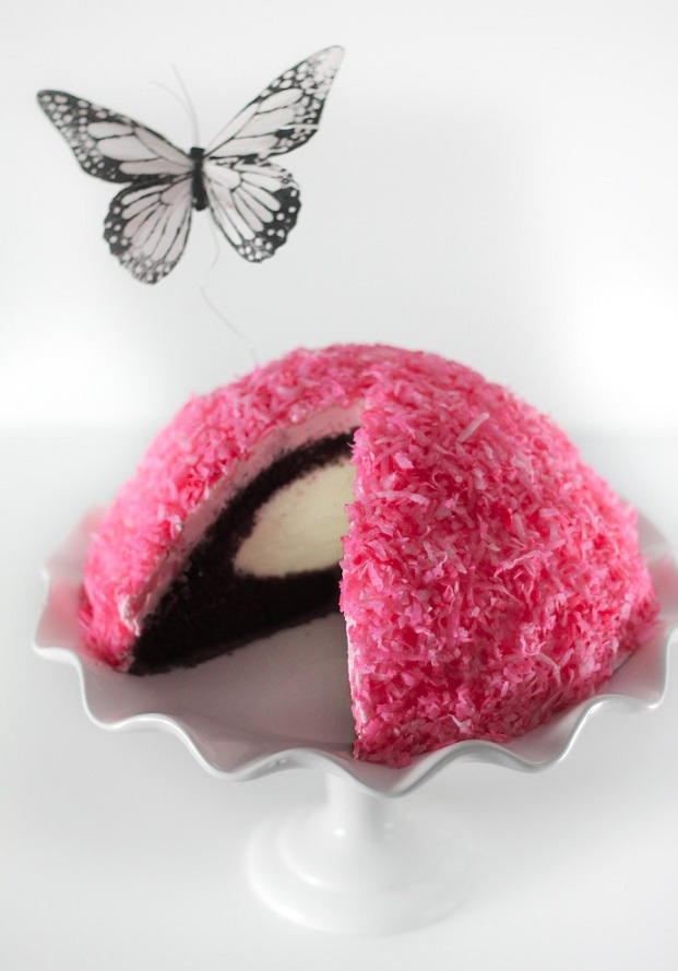 Pink Snowball Cake | AllFreeCopycatRecipes.com