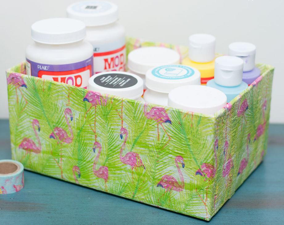 Fun Flamingo Decorative Box | AllFreePaperCrafts.com