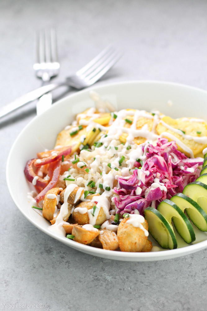 Buffalo Grilled Summer Vegetables in Healthy Buddah Bowl ...